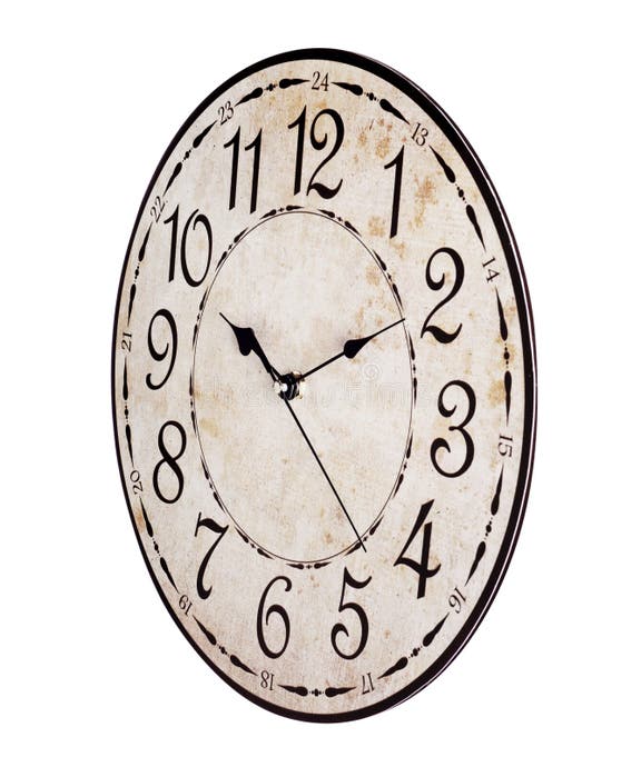 Reloj Circular Elegante Aislado En Blanco. Elemento Interior Foto de ...