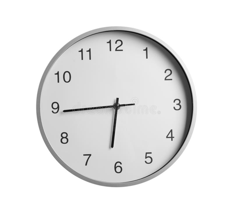 Reloj Circular Elegante Aislado En Blanco. Elemento Interior Foto de ...