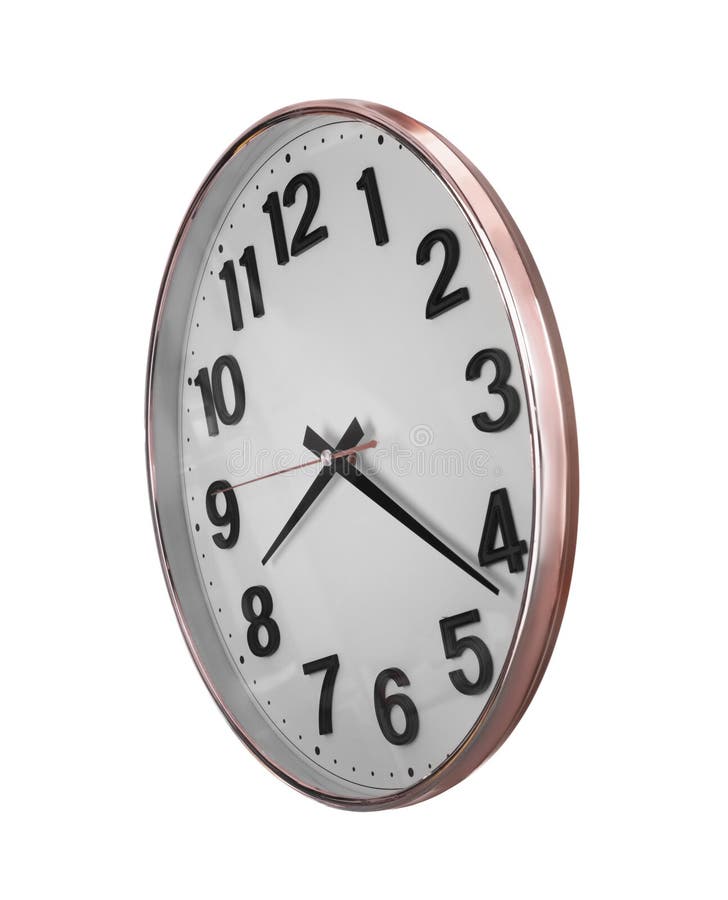 Reloj Circular Elegante Aislado En Blanco. Elemento Interior Foto de ...