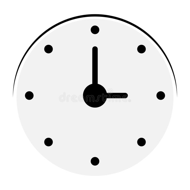 Reloj Circular Elegante Y Moderno Aislado Ilustración del Vector ...