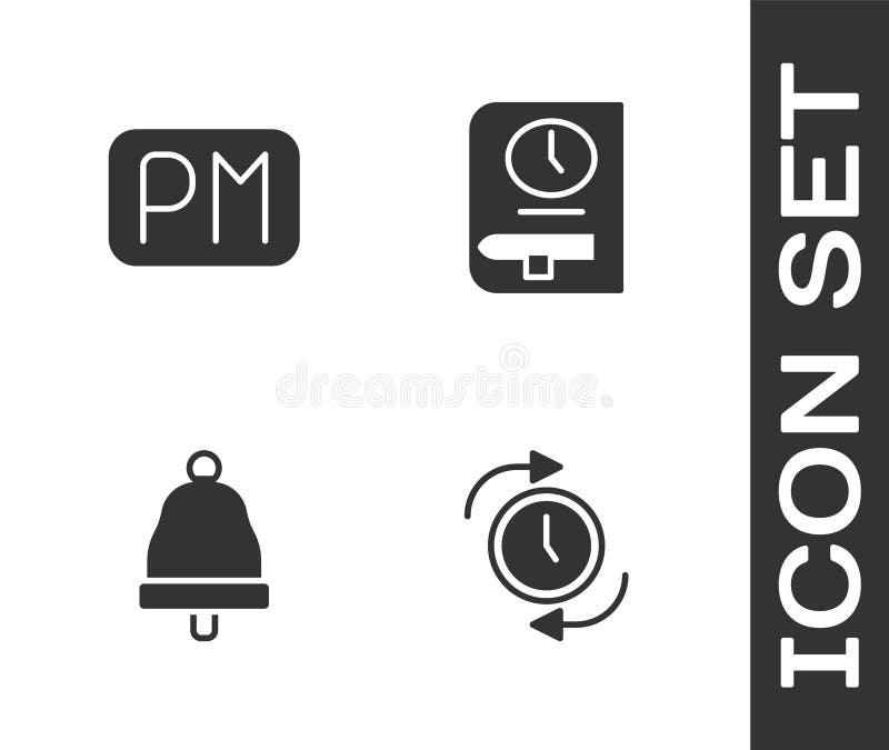 Reloj Con Flecha De Día Timbre De Timbre Y Hora Para El Icono Del Libro ...