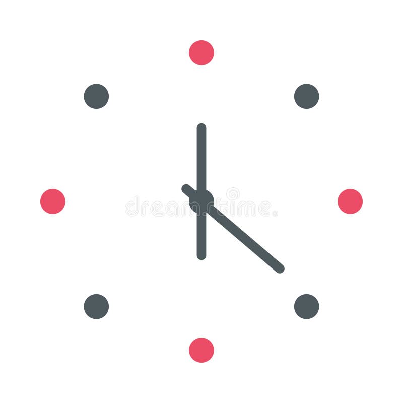 Reloj con puntos ilustración del vector. Ilustración de medida - 249249133