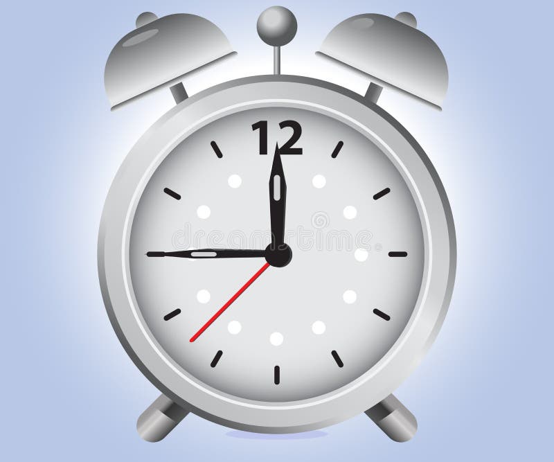 Reloj de alarma ilustración del vector. Ilustración de hora - 10464812