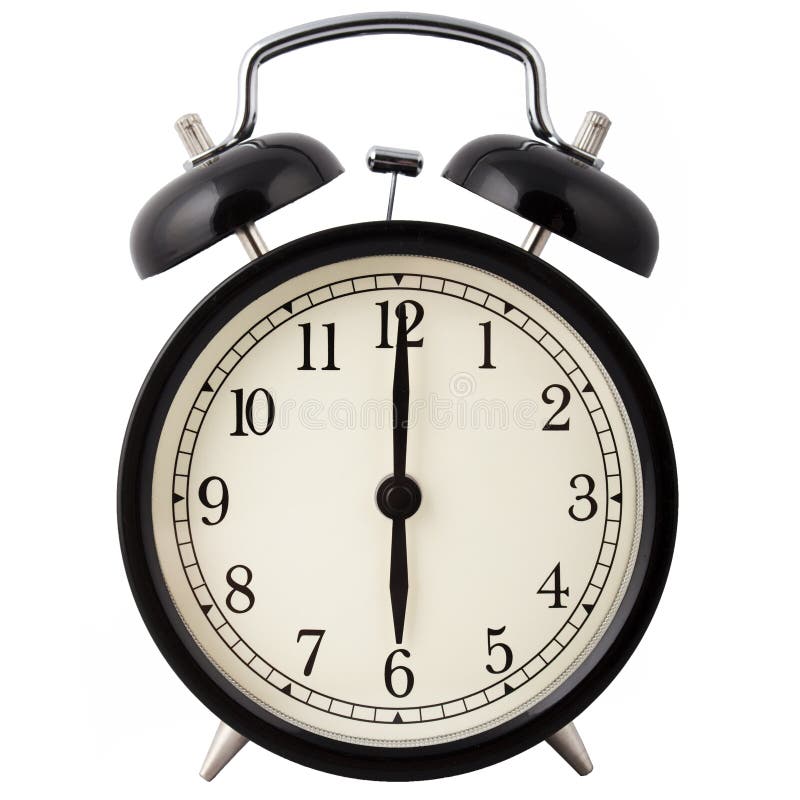 Reloj Blanco Que Muestra Las Seis Foto de archivo - Imagen de segundos ...