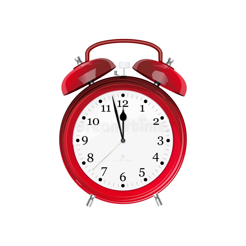Reloj de alarma rojo ilustración del vector. Ilustración de grado - 9267300