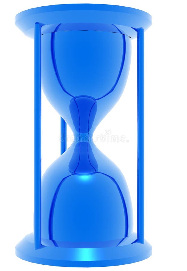 Reloj de arena azul stock de ilustración. Ilustración de grano - 12623173