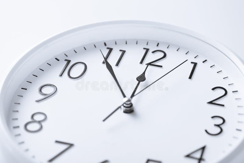 Demostración Del Reloj De Pared Las Seis En La Textura De Mármol ...
