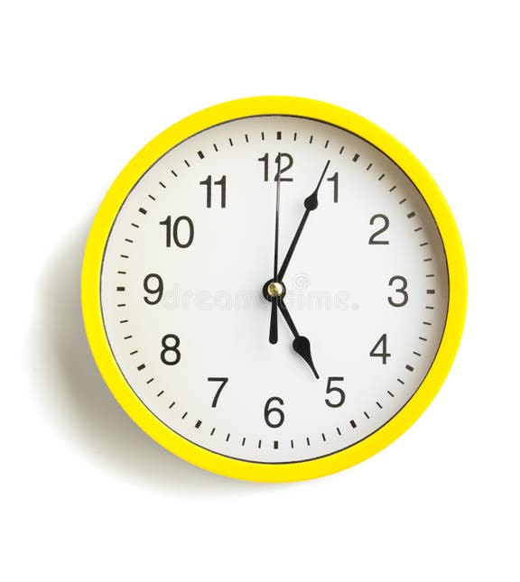 Reloj De Pared Aislado En Blanco Foto de archivo - Imagen de fecha ...