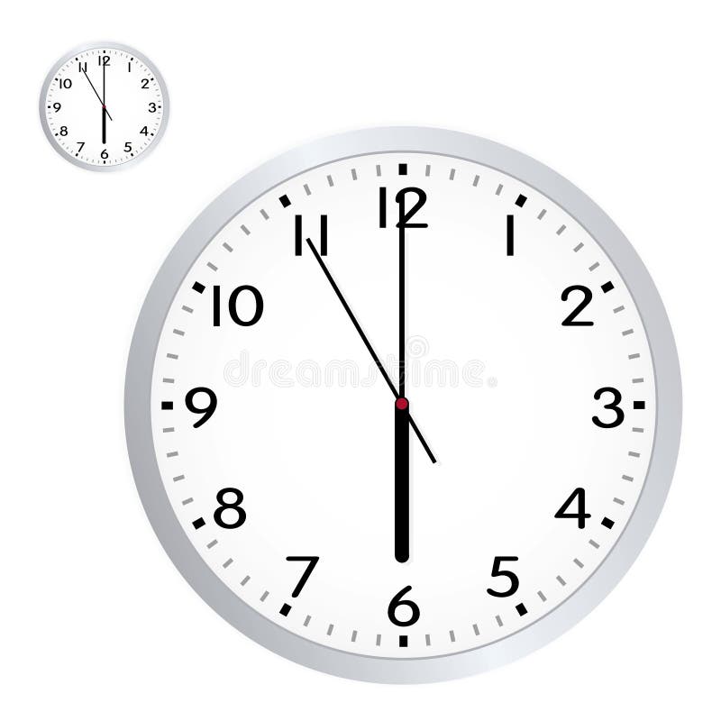 Reloj De Pared De La Oficina Del Vector Ilustración del Vector ...