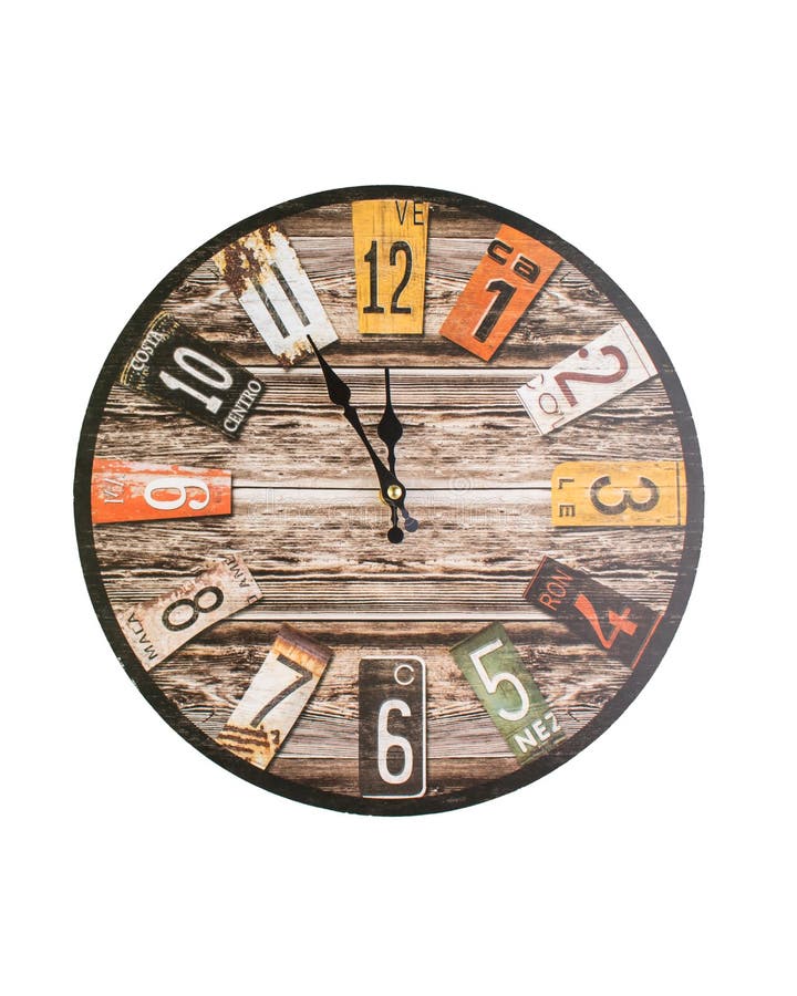 Reloj De Pared Retro Aislado Foto de archivo - Imagen de objeto ...