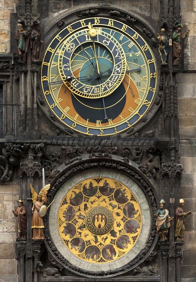 Torre Barroca Del Reloj En Praga Imagen de archivo - Imagen de europa ...