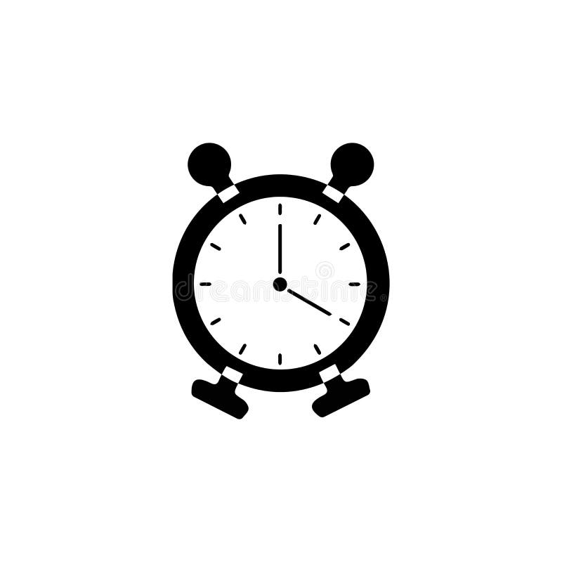 Reloj De Tabla Digital Negro Icono Vector Ilustración del Vector ...