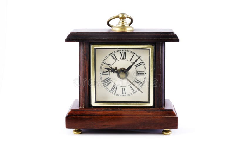 Reloj De Tabla De Madera Antiguo En Una Perspectiva Recta Foto de ...