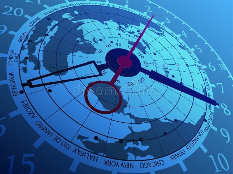 Reloj del mundo stock de ilustración. Ilustración de negocios - 15828128