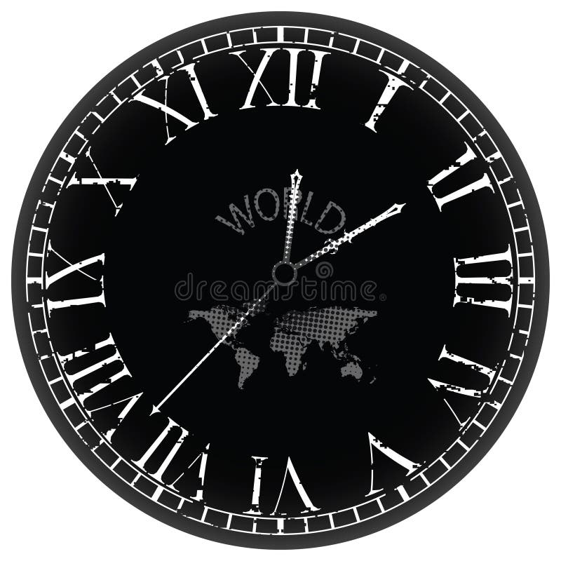 Reloj del mundo ilustración del vector. Ilustración de nuevo - 16757533