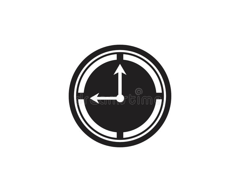 Reloj Reloj Reloj Logo Vector Plantilla Ilustración del Vector ...