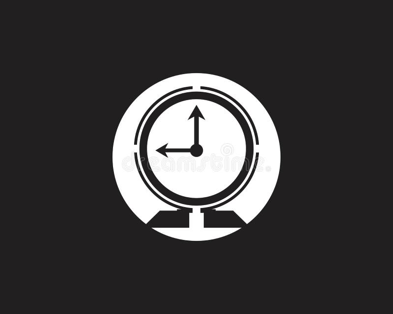 Reloj Reloj Reloj Logo Vector Plantilla Ilustración del Vector ...