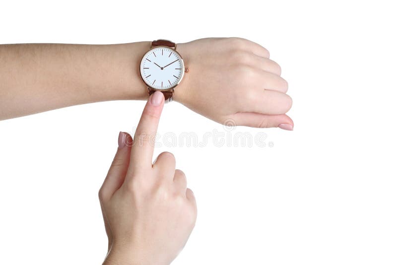 Reloj a mano imagen de archivo. Imagen de mano, objeto - 126655531