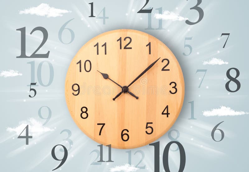 Reloj Moderno Con Números En El Lado Foto de archivo - Imagen de ...