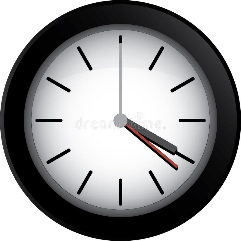 Iconos Negros Grandes Del Reloj Fijados Ilustración del Vector ...