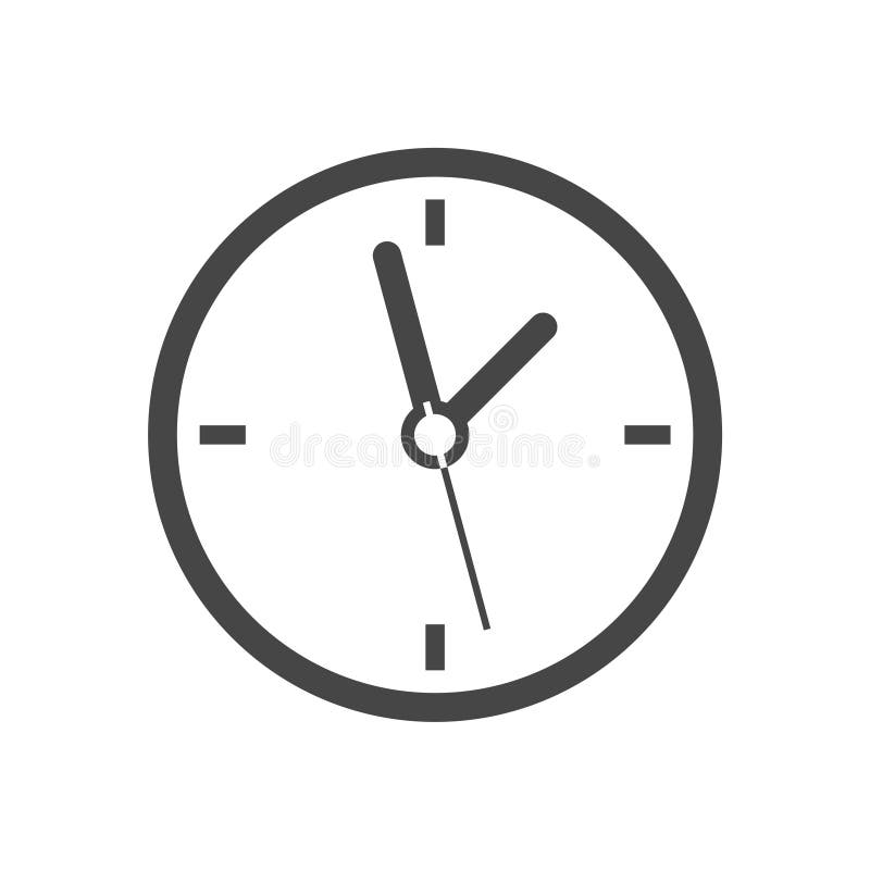 Reloj Redondo Simple, Ejemplo Del Vector Ilustración del Vector ...