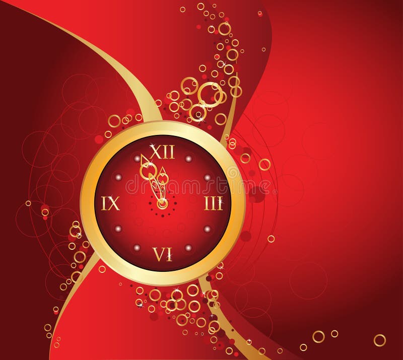 Reloj rojo ilustración del vector. Ilustración de redondo - 23227096
