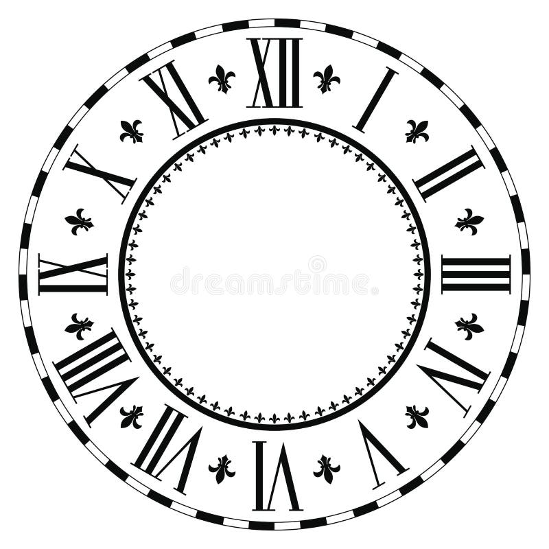 Reloj romano elegante ilustración del vector. Ilustración de elemento ...
