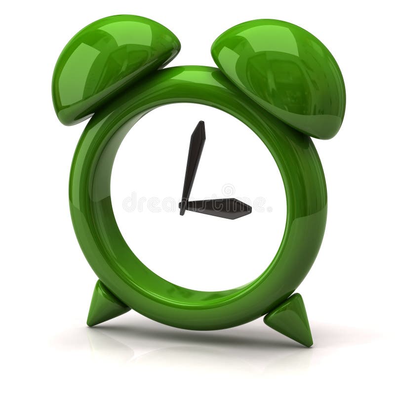 Reloj verde stock de ilustración. Ilustración de tarde - 29085427