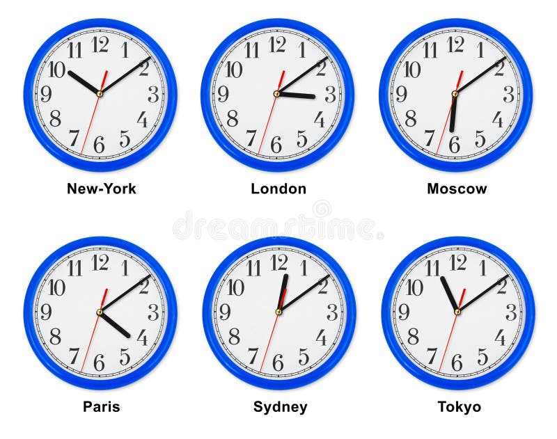 Relojes - 12 Diversas Horas Imagen de archivo - Imagen de reloj, cinco ...