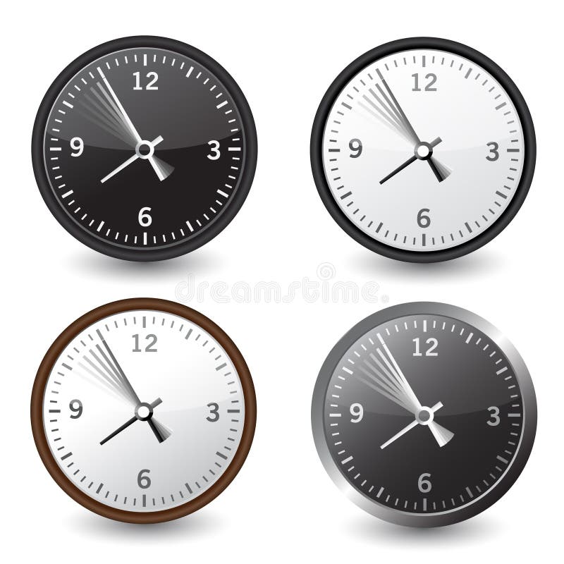 Relojes del vector ilustración del vector. Ilustración de minuto - 12400030