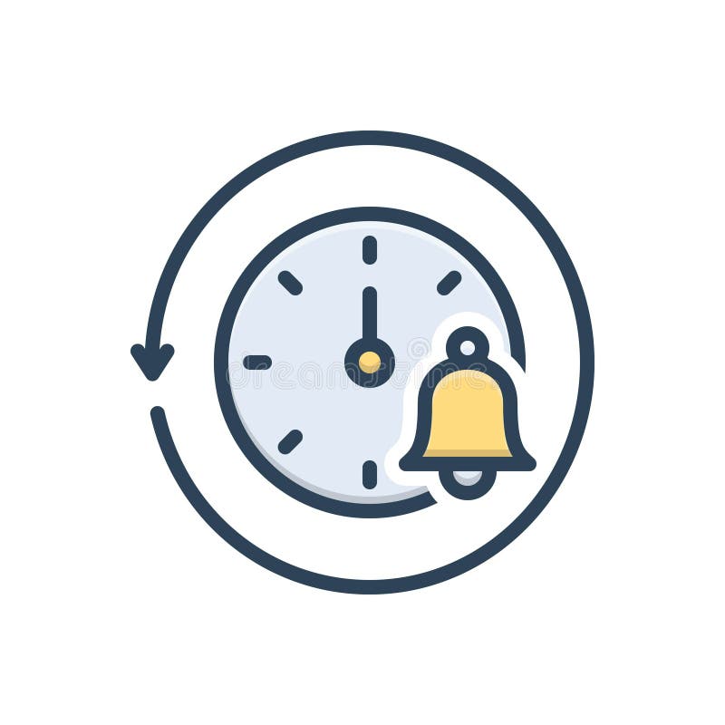 Color Illustration Icon for Remainder, Alarm and Alert Stock ...