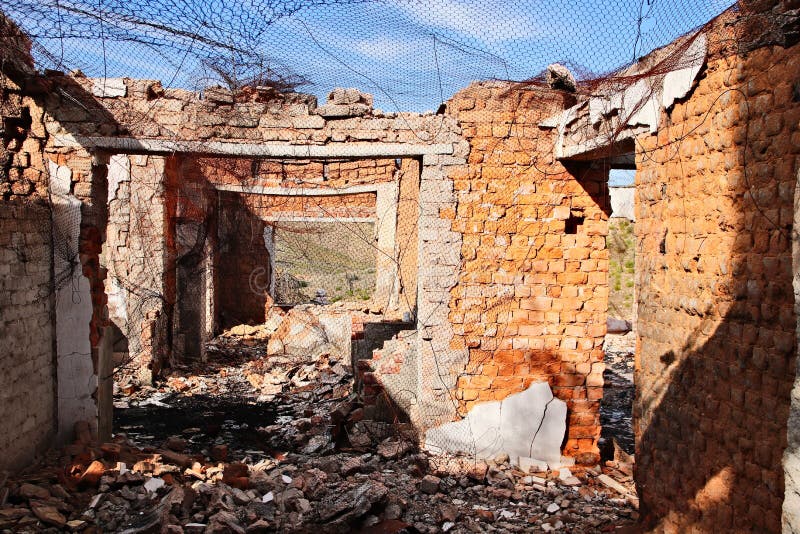 Remaining of an Old Building Torn Down To the Ground Stock Photo ...