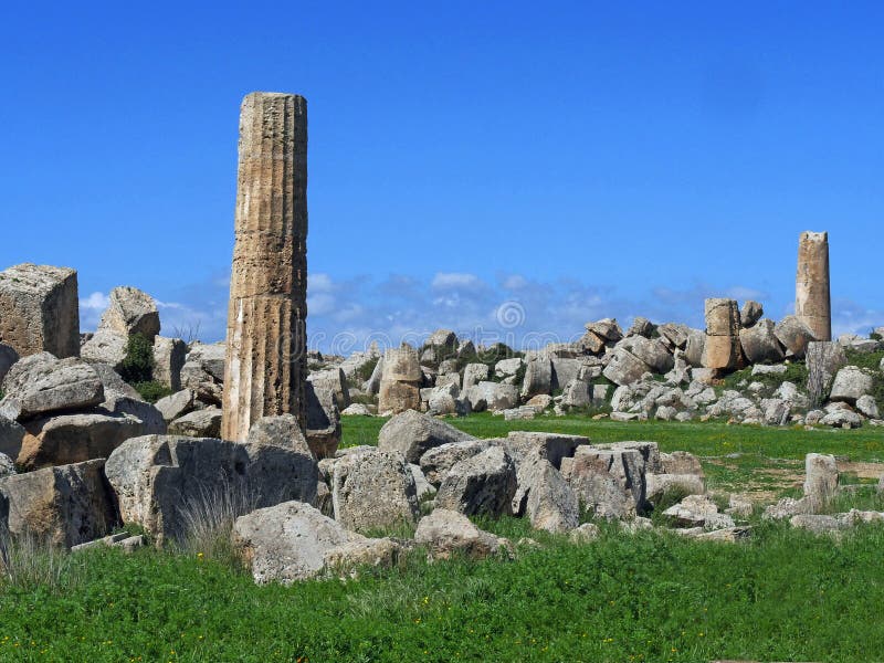 Remaining Rubble of Temple G and Temple E, Selinunte, Sicily, Italy ...