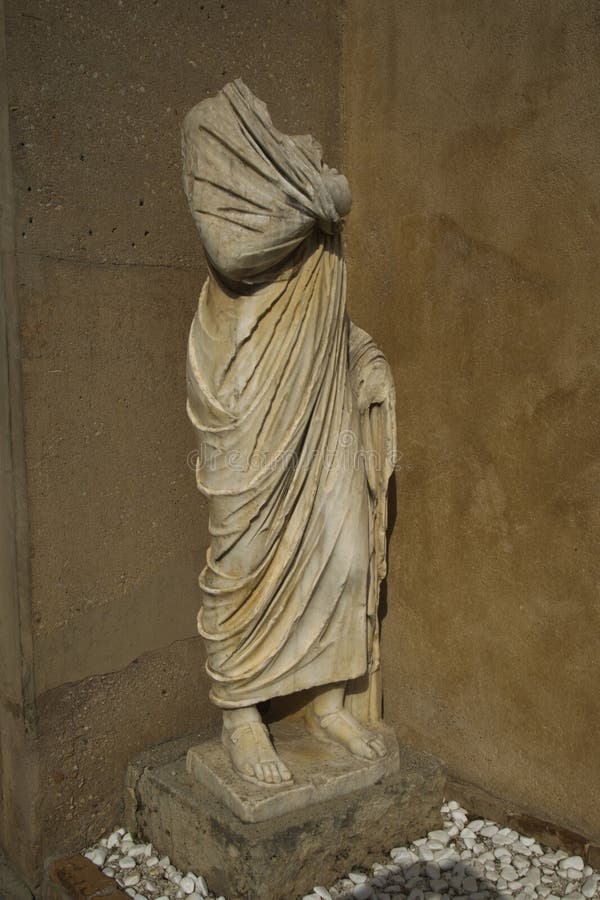 Remains of an Ancient Statue in Acrocorinth, Greece. Editorial Stock ...