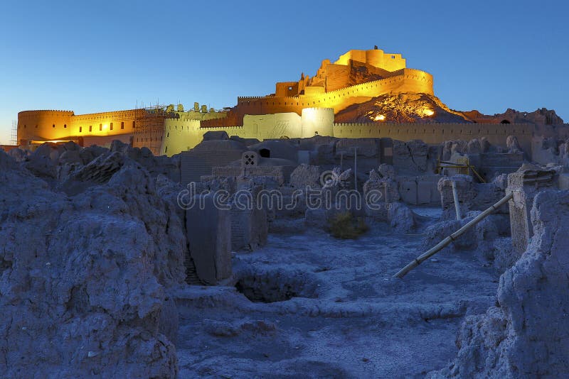 Bam Castle in Kerman, Iran stock image. Image of fortress - 230459121