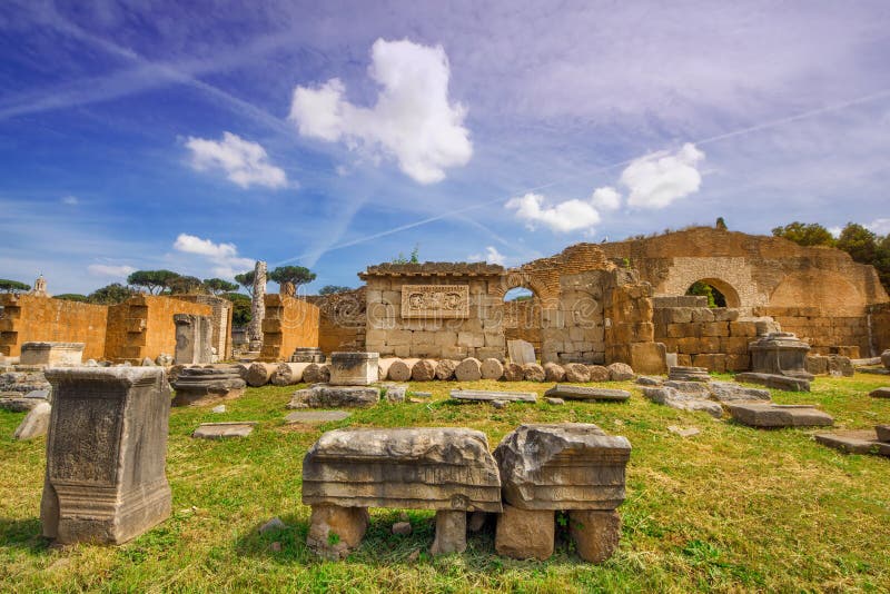 The Remains of Basilica Fulvia at the Roman Forum Stock Photo - Image ...