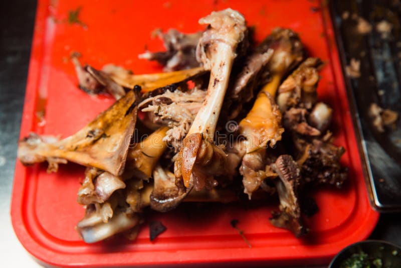 Remains of Bones after Eating Stock Photo - Image of health, bare ...