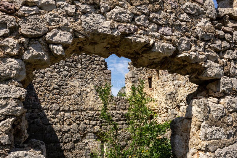 Remains of the Fortress Haj-Nehaj, Sutomore, Montenegro Stock Image ... Remains of the Fortress Haj-Nehaj, Sutomore, Montenegro Stock Image ...