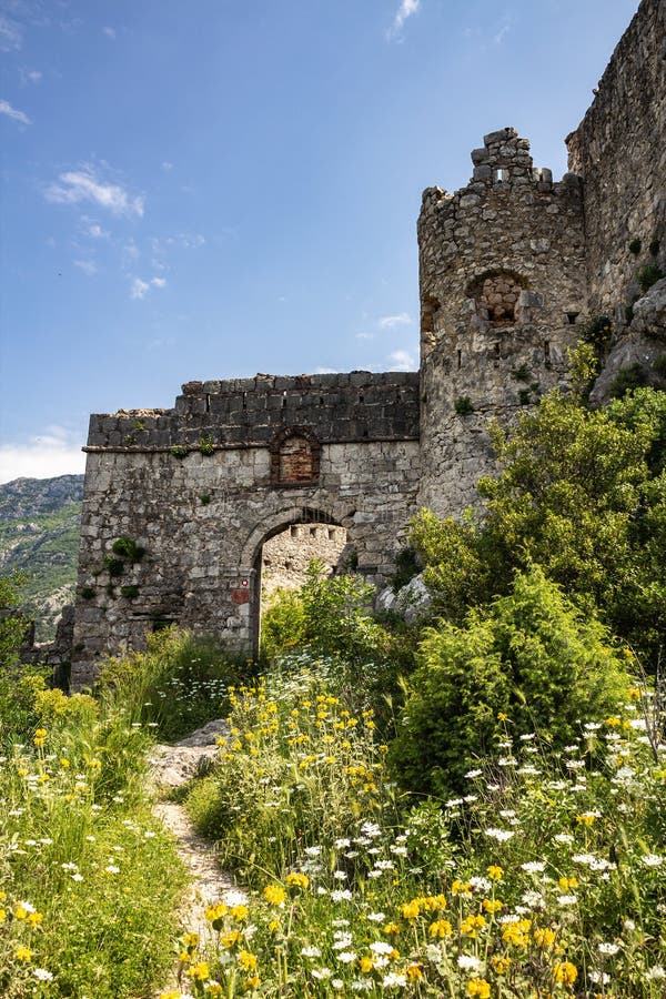 Remains of the Fortress Haj-Nehaj, Sutomore, Montenegro Stock Photo ... Remains of the Fortress Haj-Nehaj, Sutomore, Montenegro Stock Photo ...