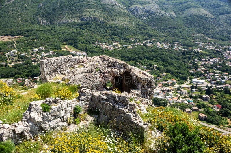 Remains of the Fortress Haj-Nehaj, Sutomore, Montenegro Stock Image ... Remains of the Fortress Haj-Nehaj, Sutomore, Montenegro Stock Image ...