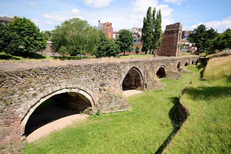 Remains of the Medieval Exe Bridge Stock Photo - Image of heritage ...