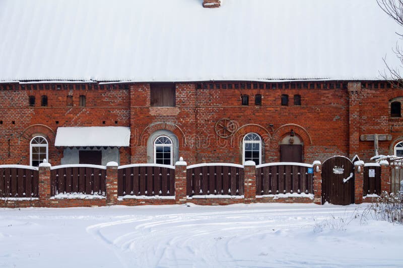 Remains of an Old East Prussian Manor Stock Image - Image of winter ...