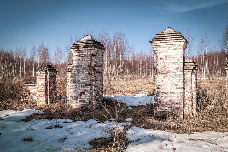 Remains of an Old Church Gate Stock Image - Image of derelict, aged ...