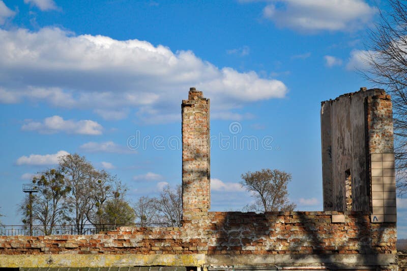 Remains of ruins stock photo. Image of wall, tree, fortification ...
