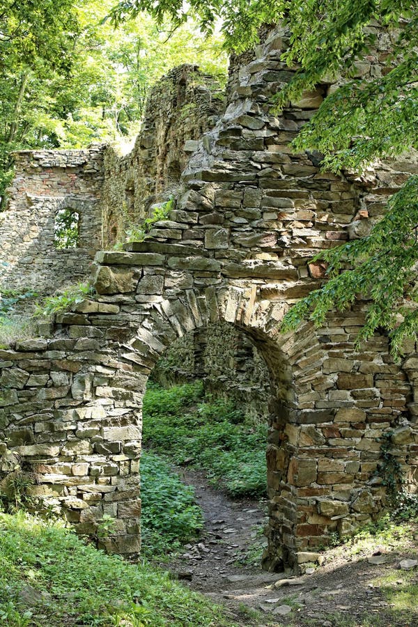 Castle wall ruins stock photo. Image of ruin, castle - 63194824
