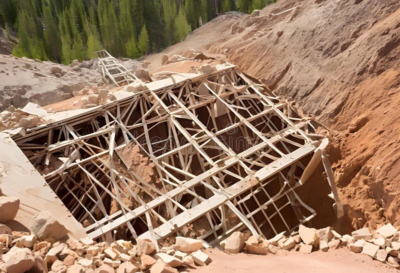 Remains of Steel Structure Debris from Mining Operations and Materials ...