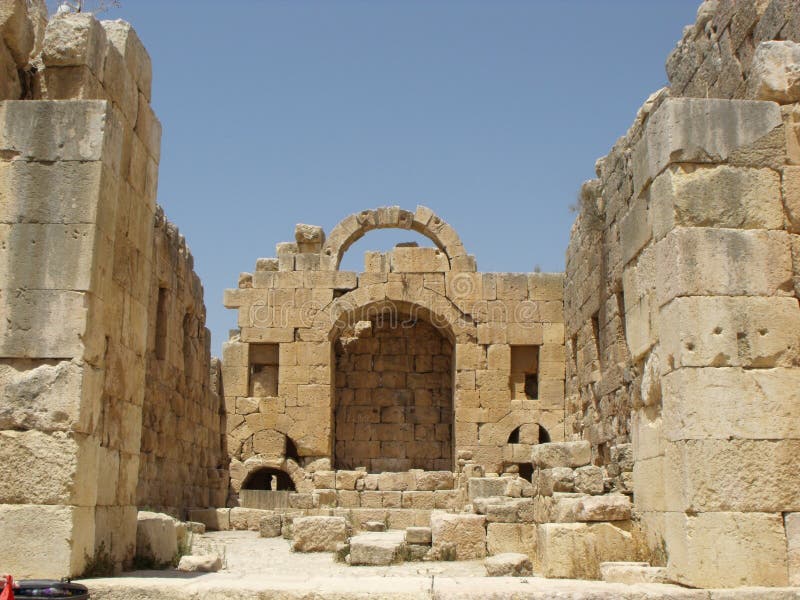 Remains of a Stone Construction in the Roman City of Jerash, Jordan ...