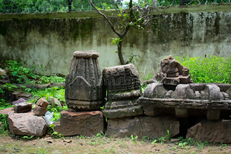 Remains of 10th-11th Century Temples at Makeshift Museum Mandhata ... Remains of 10th-11th Century Temples at Makeshift Museum Mandhata ...