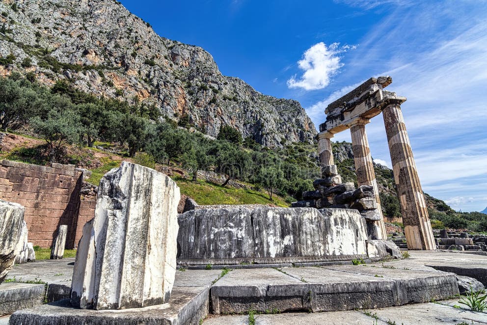 Remains of the Tholos of Athena Pronaia at the Delphi Site Editorial ...