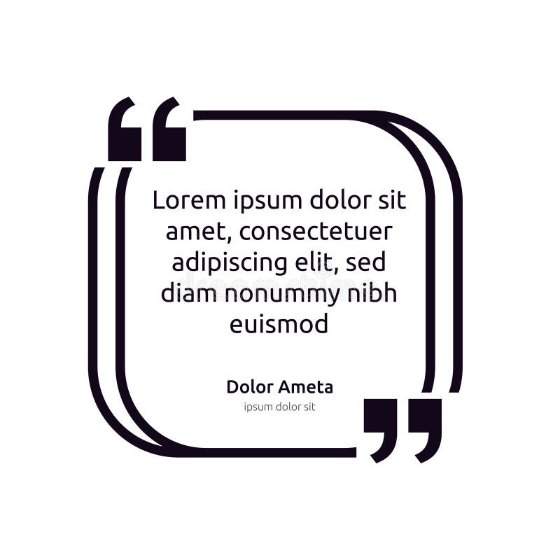 Remark Quote Text Box Poster Template Concept. Blank Empty Frame ...